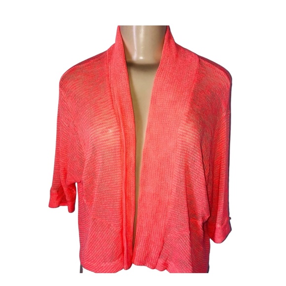 Splendid | Sweaters | Splendid Bright Orange Sheer Knit Cardigan | Poshmark